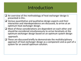 Heat exchanger design. | PPTX