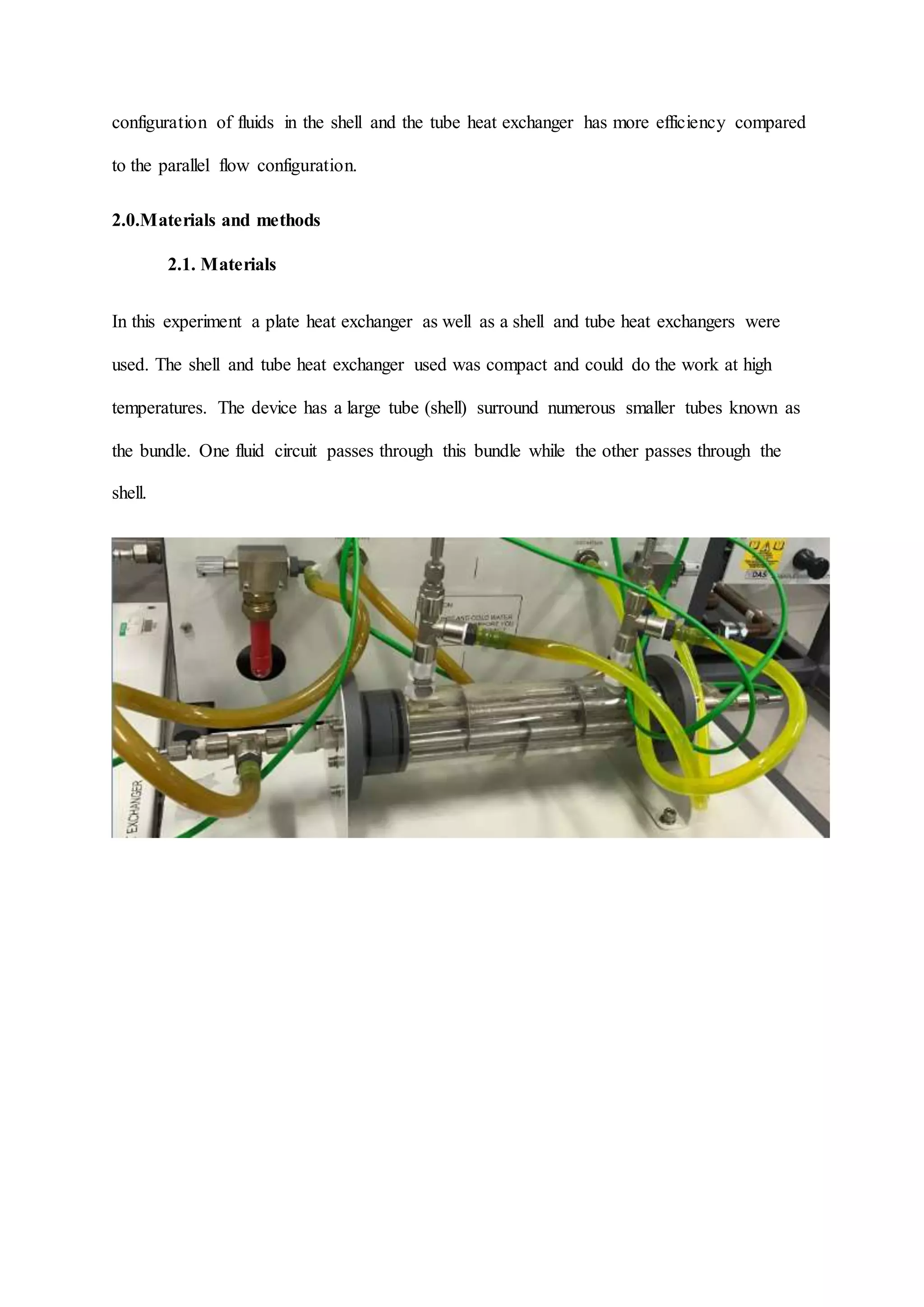 Heat exchanger lab 2 | DOCX