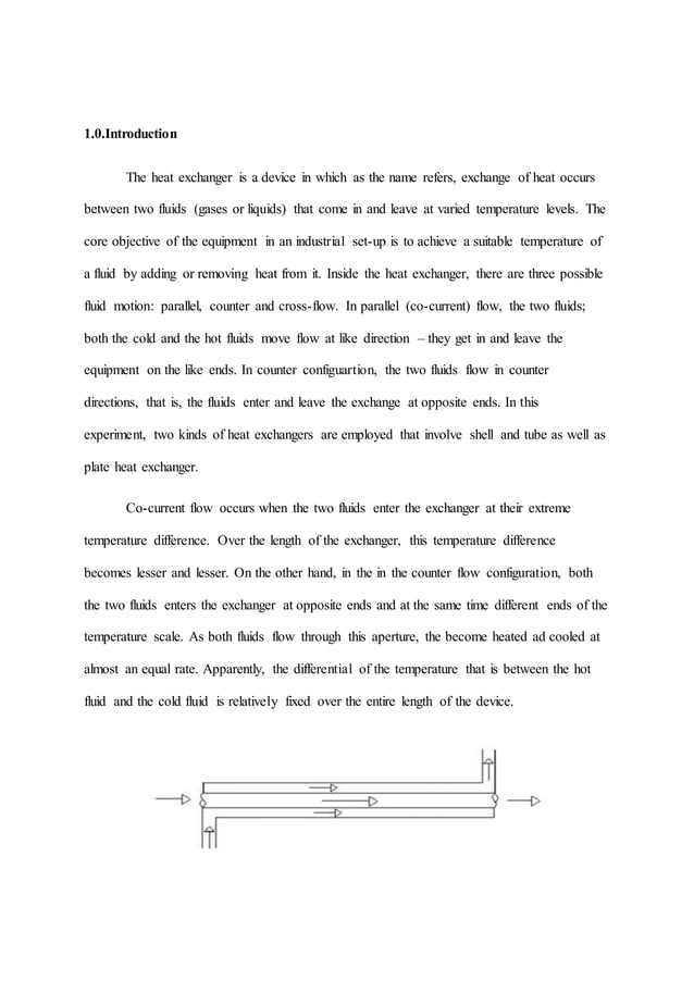 Heat exchanger lab 2 | DOCX | Chemistry | Science