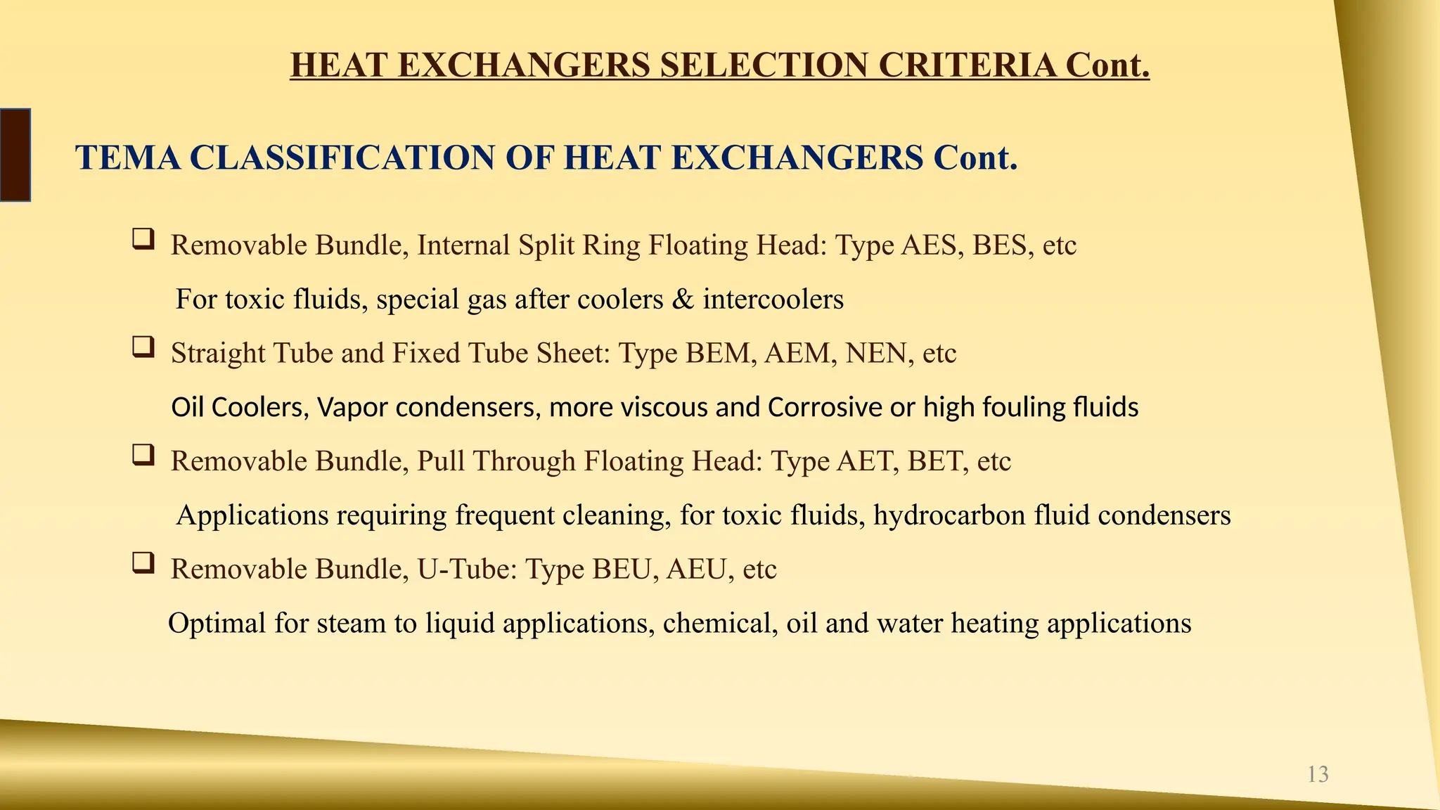 Heat Exchangers Selection Criteria. HH.pptx