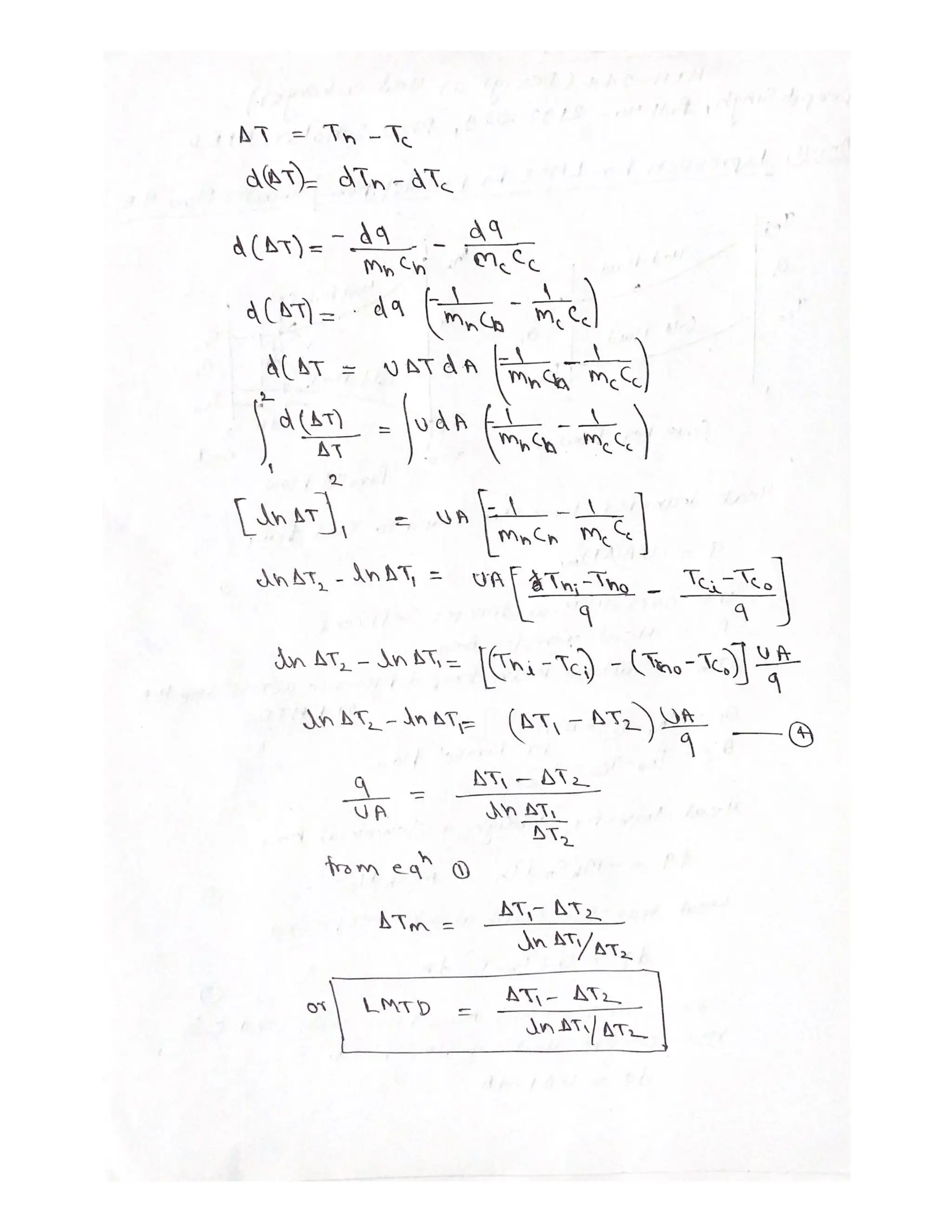 Derivation of Heat Exchanger For parallel and Counter flow .pdf