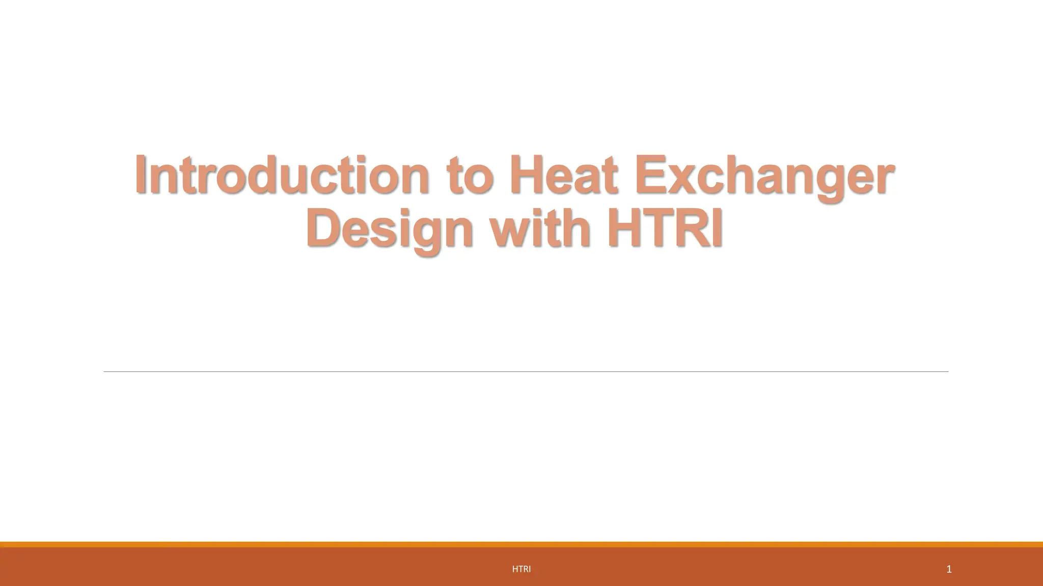 Presentation on Heat exchnager with HTRi | PDF