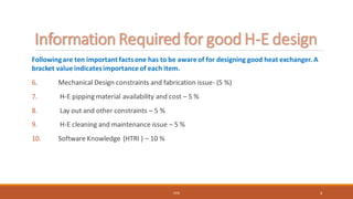 Presentation on Heat exchnager with HTRi | PDF
