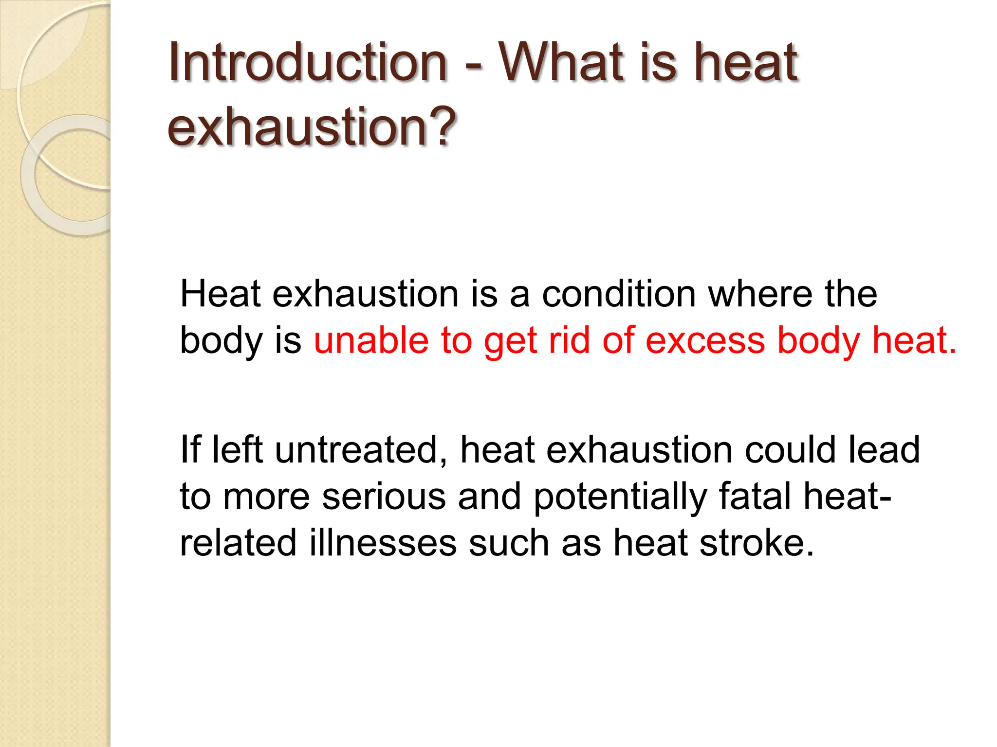 Heat exhaustion........................... | PPT