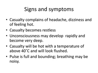 Heat exhaustion and heat stroke | PPTX