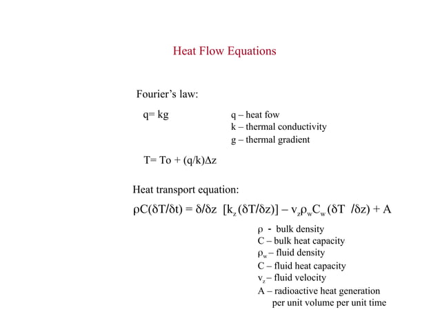 Heat Flow in Sedimentary Basins, Petroleum Geology | PPT