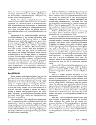 Heat gain valuees foe equipment | PDF