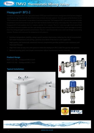 TMV2 Thermostatic Mixing Valves - Reliance Water Controls Brochure | PDF
