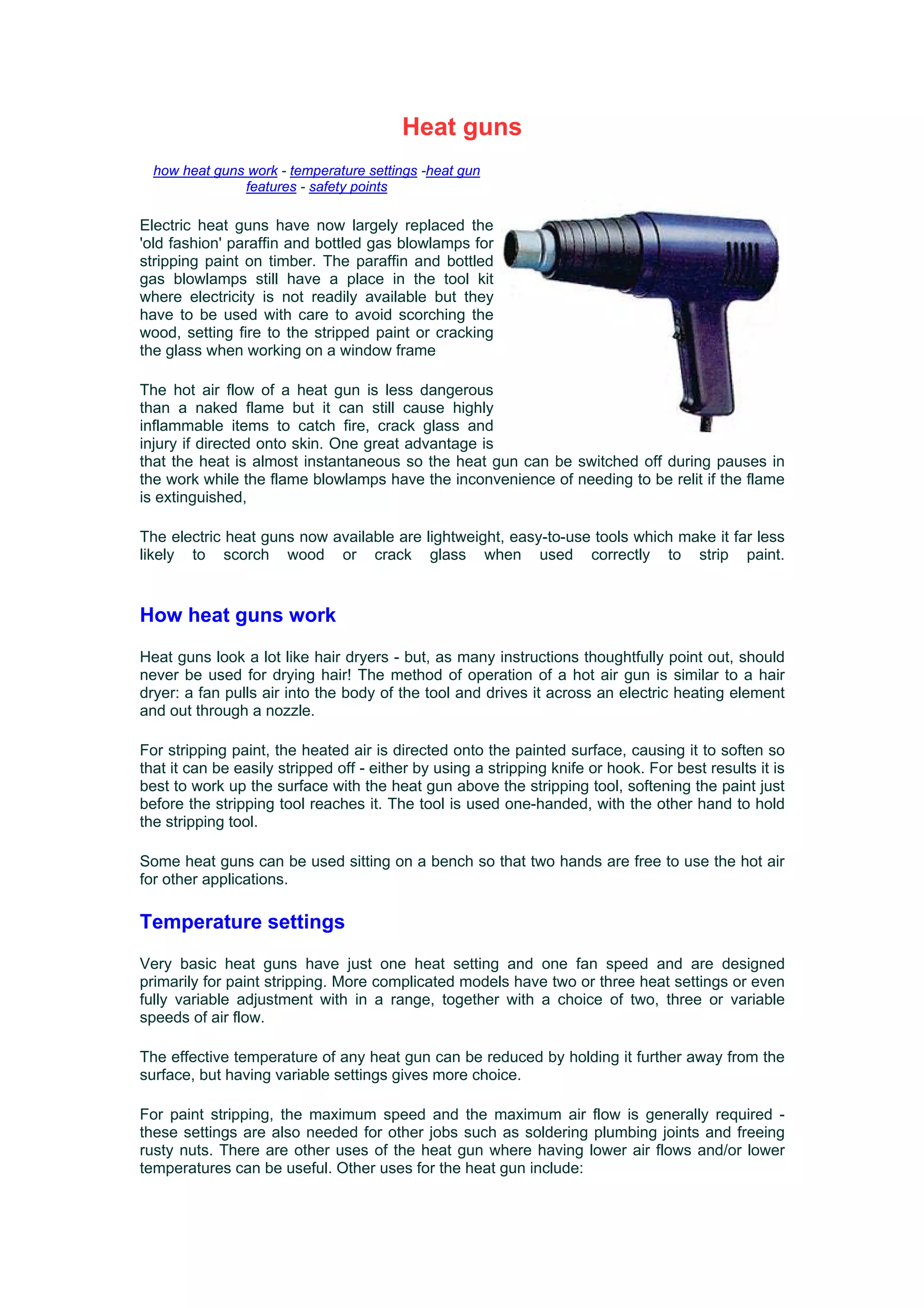 Heat guns | PDF