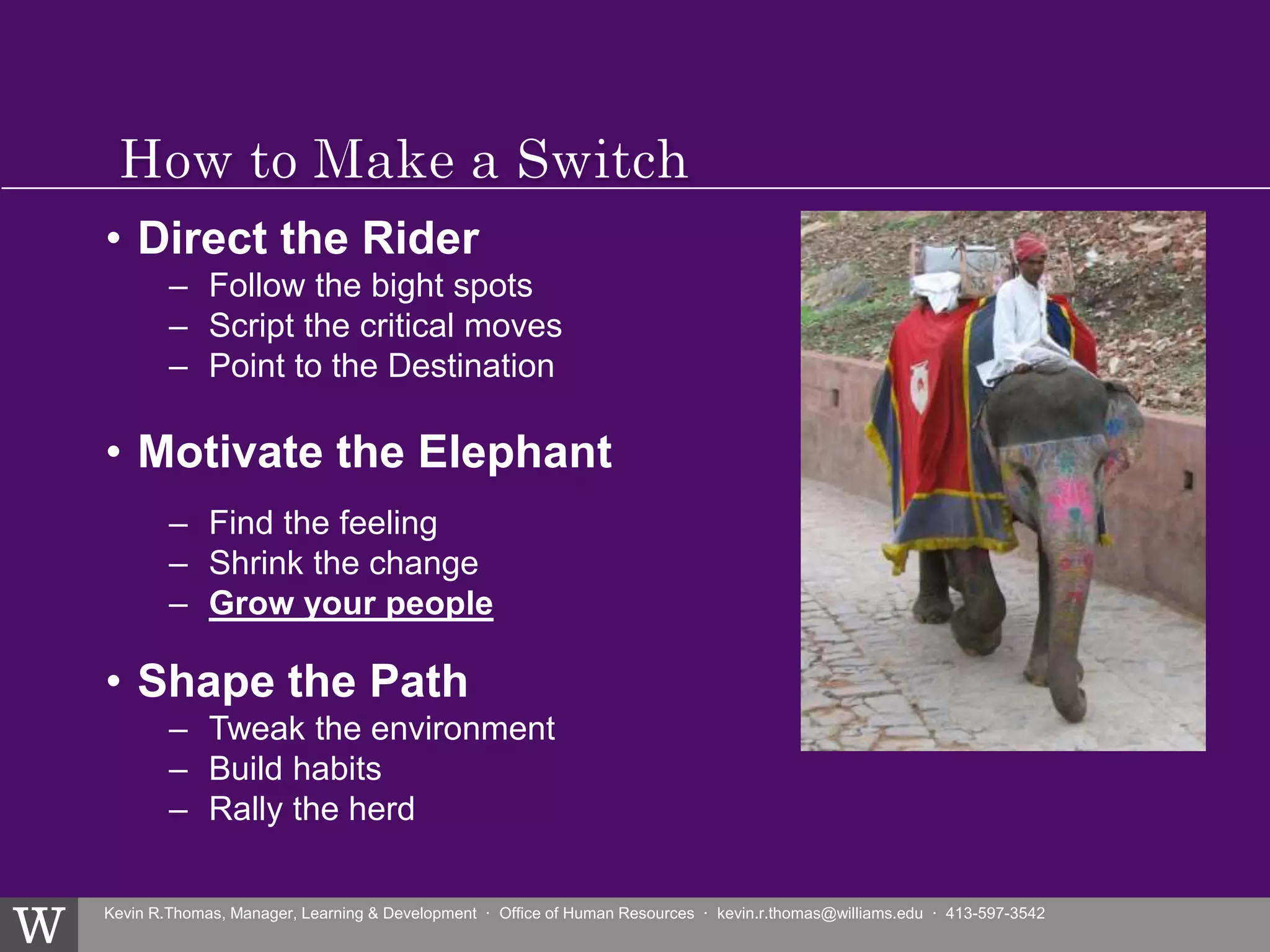Chip and Dan Heath - Switch: How to Change When Change is Hard | PPTX