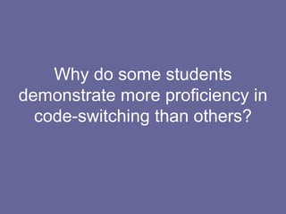 Heather Code Switching | PPS