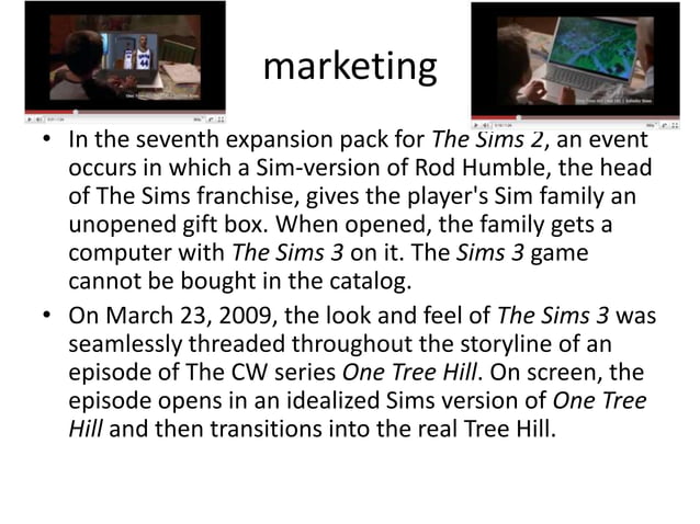 sims 3 presentation by sarah dean and heather barral | PPT