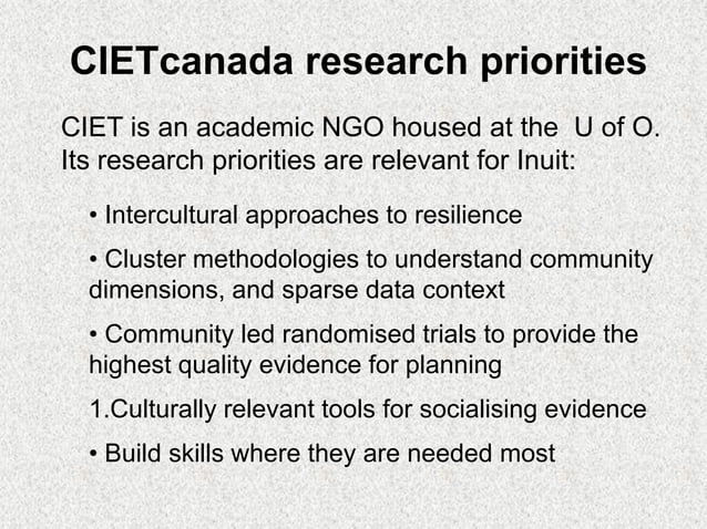 Heather Ochalski: Bridging Inuit Knowledge with Western Science | PPT