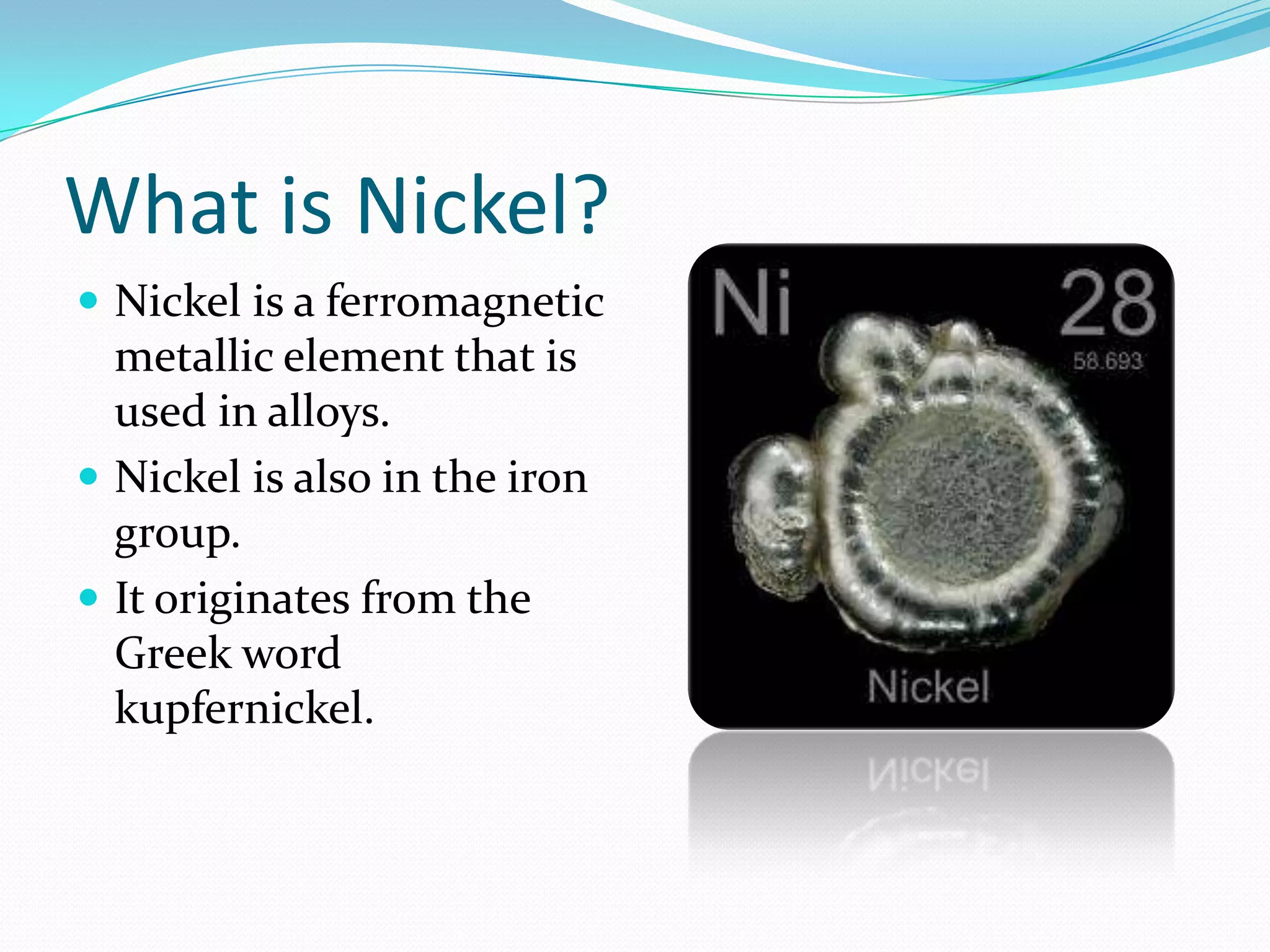 Chemistry: Nickel Project | PPTX | Chemistry | Science