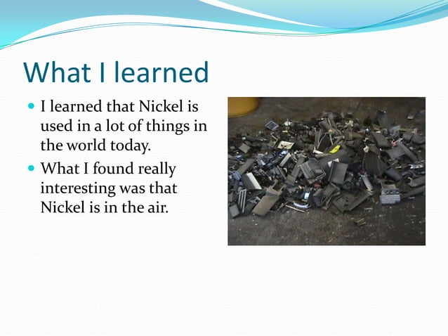 Chemistry: Nickel Project | PPTX | Chemistry | Science