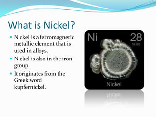 Chemistry: Nickel Project | PPTX