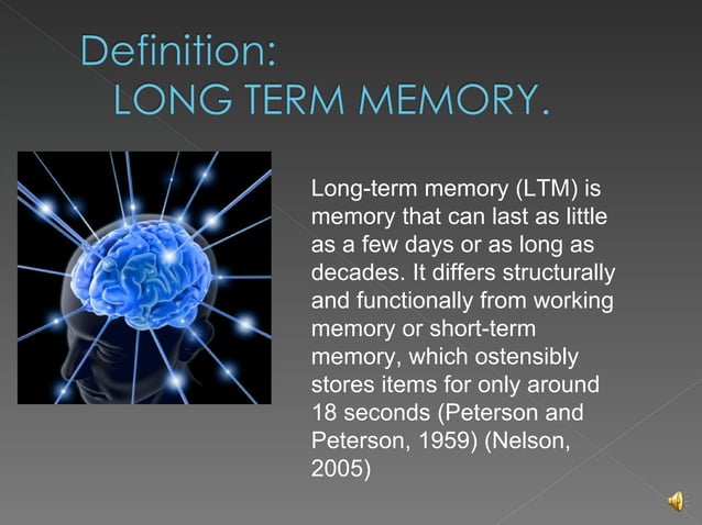 Heather Scott Long Term Memory | PPT