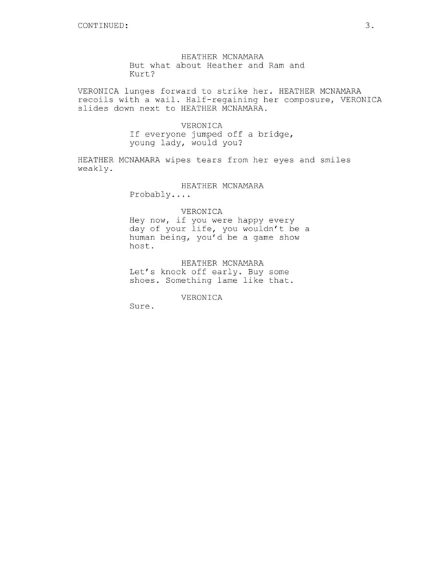 Heathers script | PDF