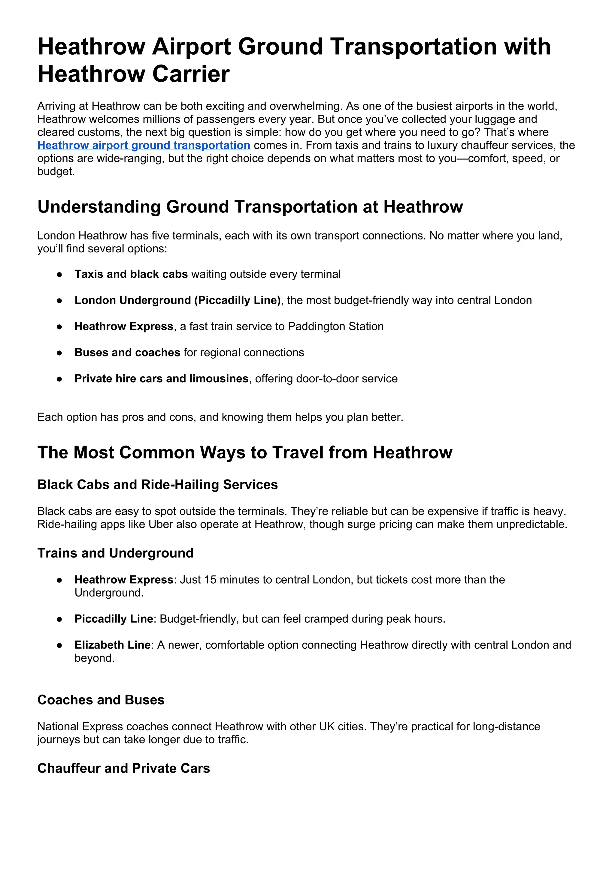 Heathrow Airport Ground Transportation with Heathrow Carrier.docx