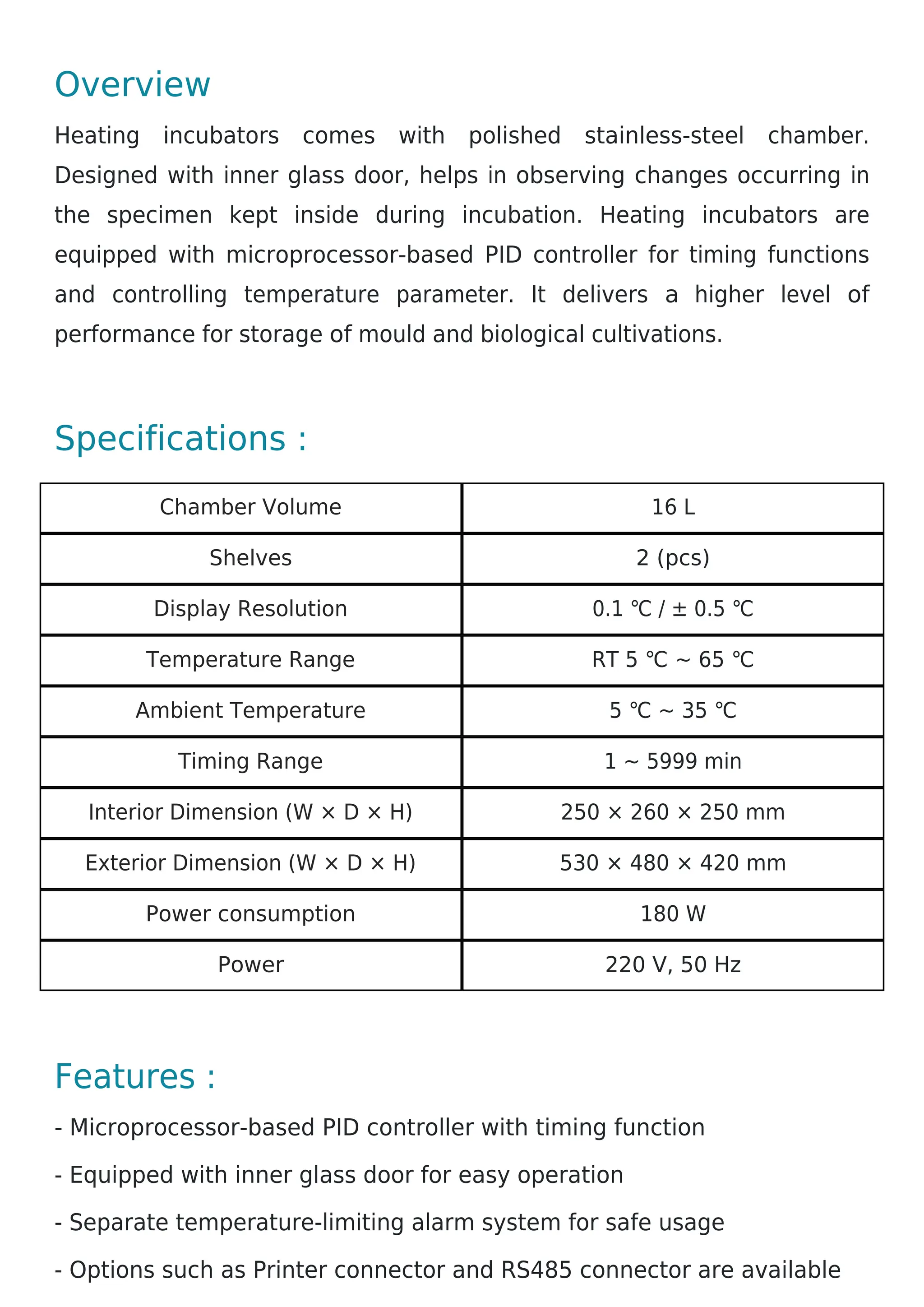 Heating-Incubator | PDF