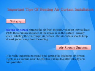 Heating Air Curtain Installation Method | PPTX | Home Improvement ...