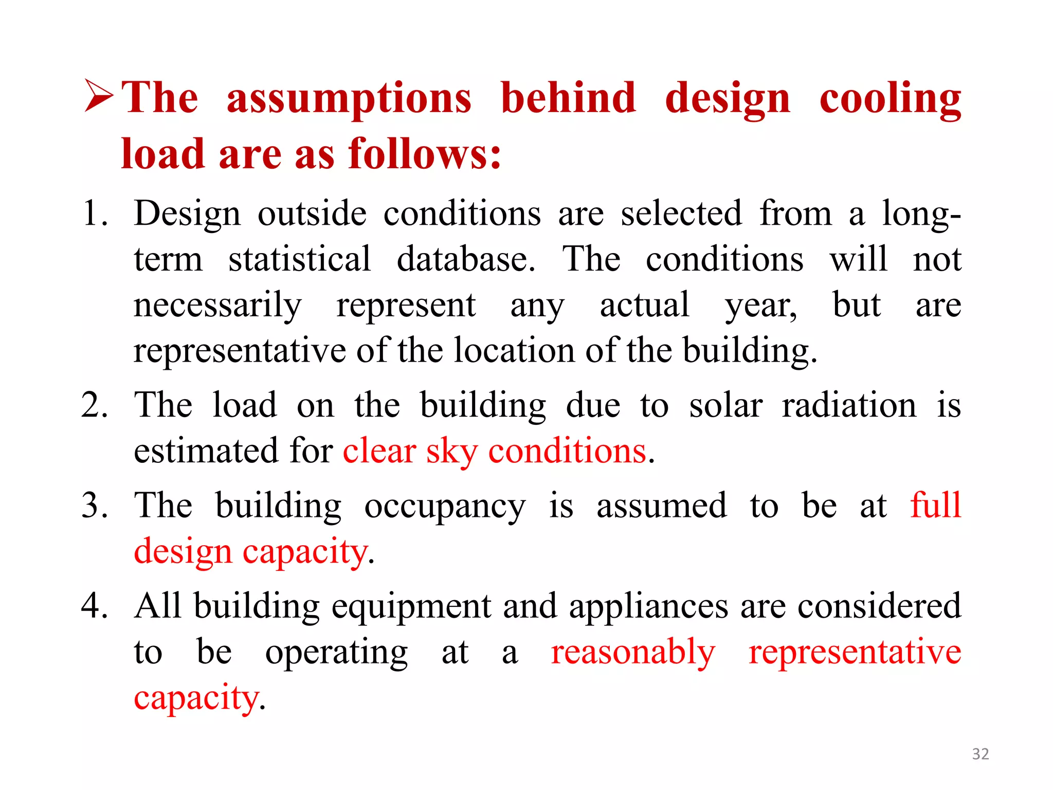 Heating and cooling load of a building | PPTX