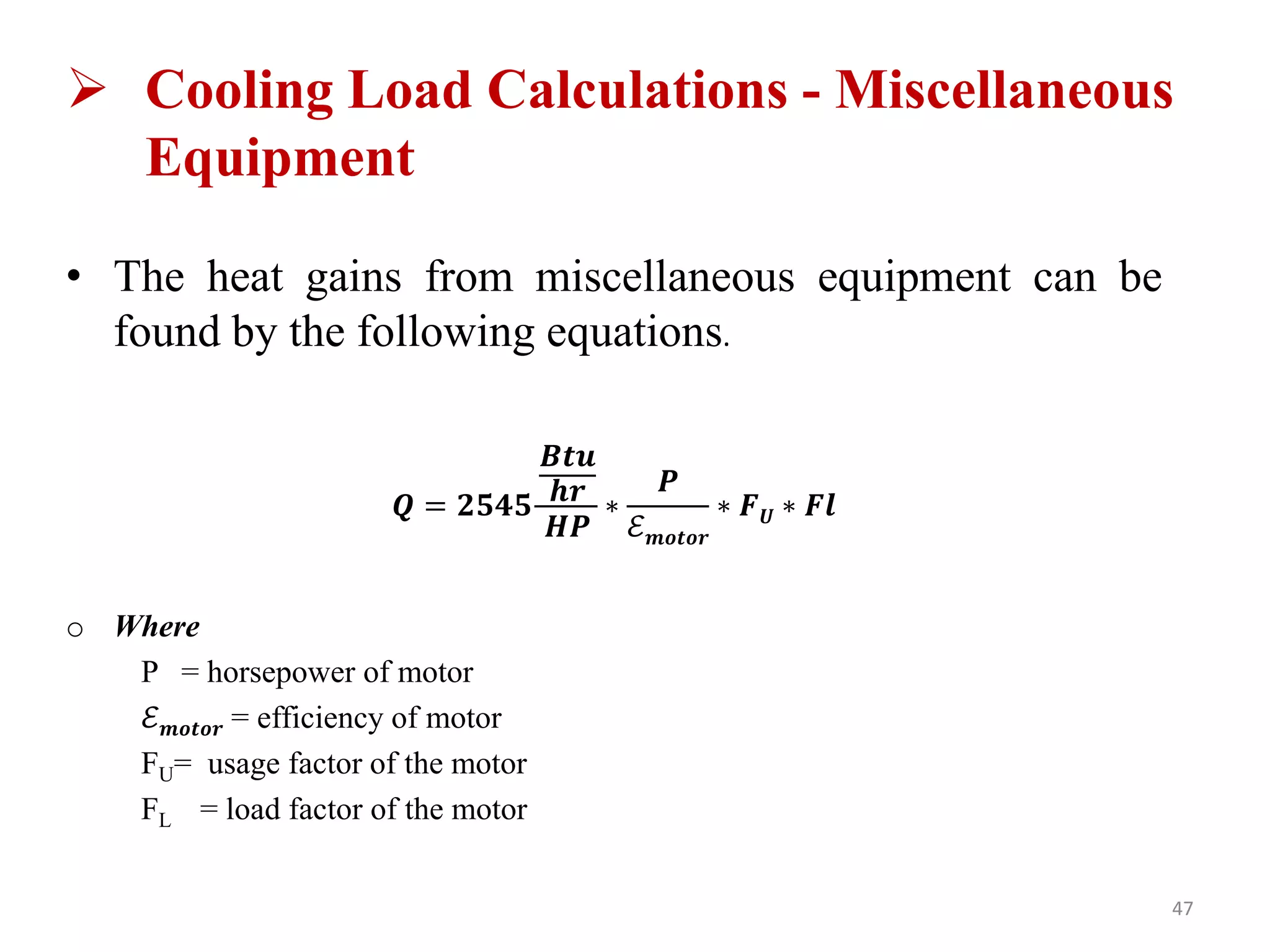 Heating and cooling load of a building | PPTX