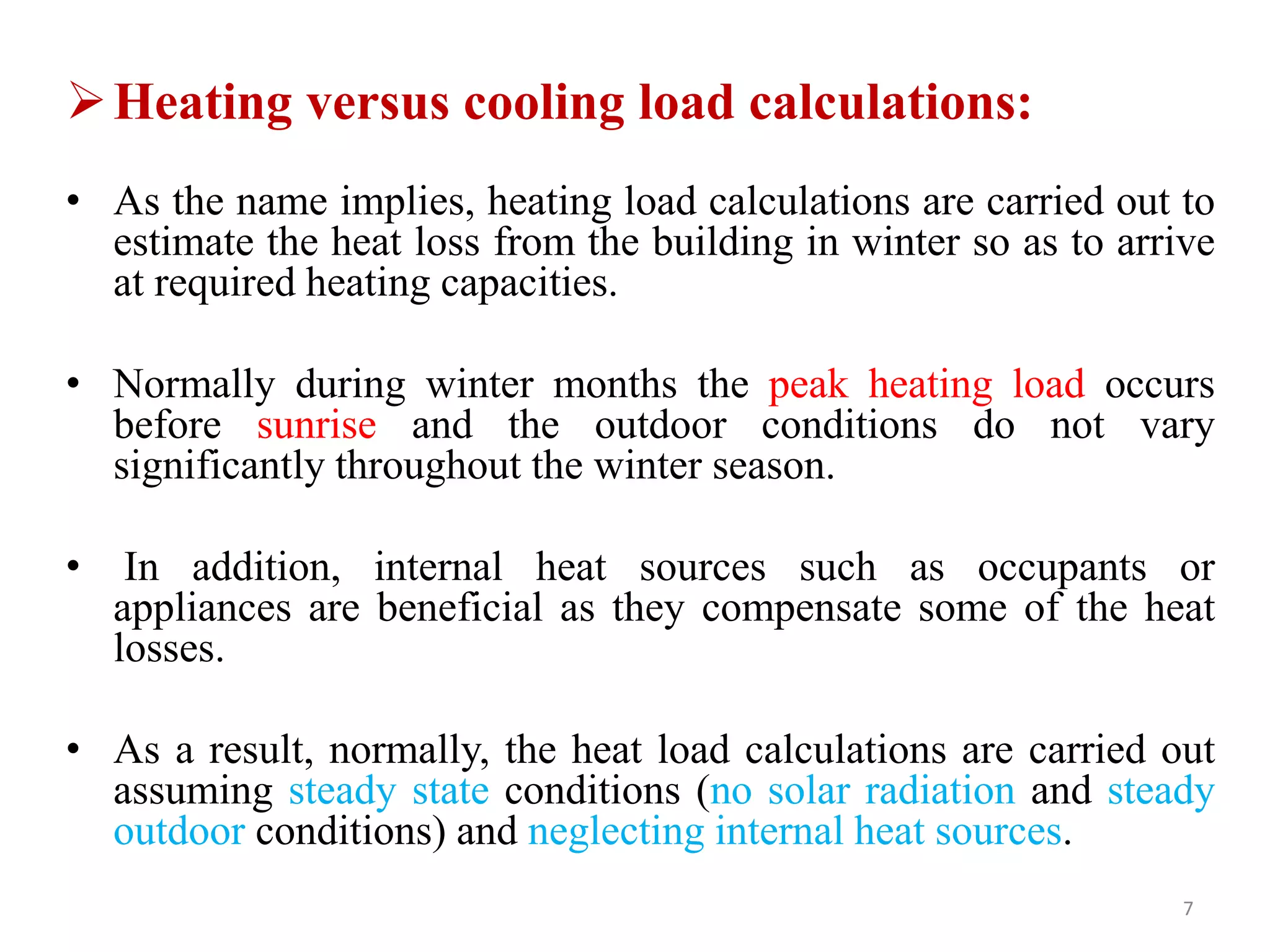 Heating and cooling load of a building | PPTX | Weather | Science