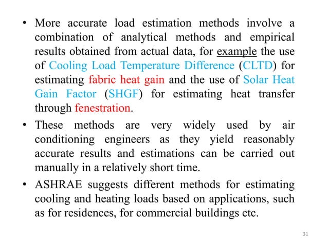 Heating and cooling load of a building | PPTX | Weather | Science