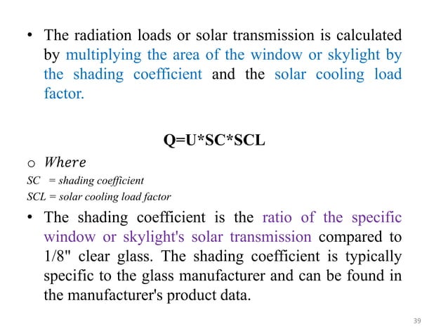 Heating and cooling load of a building | PPTX | Weather | Science