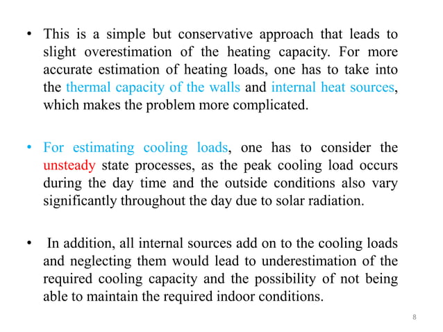 Heating and cooling load of a building | PPTX | Weather | Science