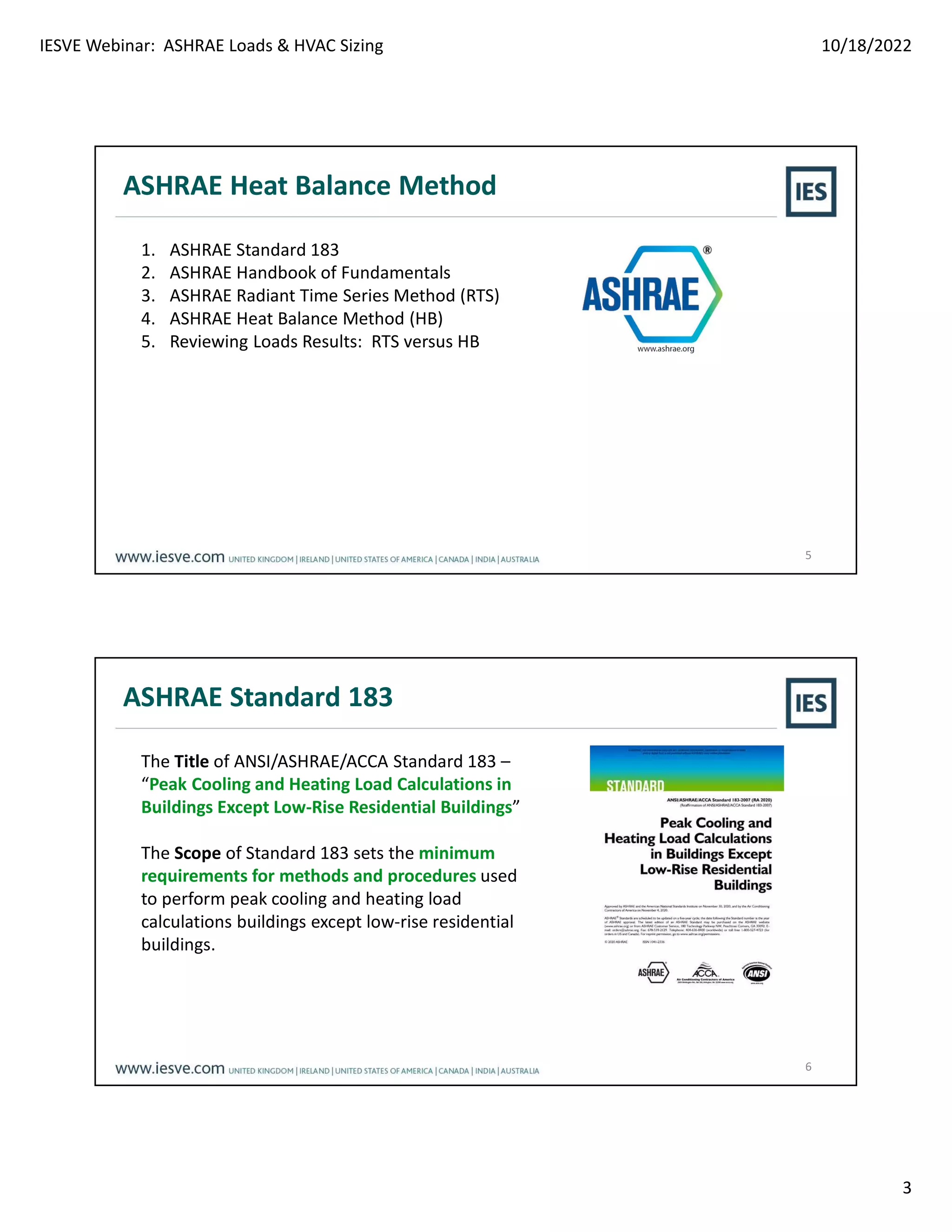 Heating & Cooling Loads and HVAC Equipment Sizing Slides | PDF