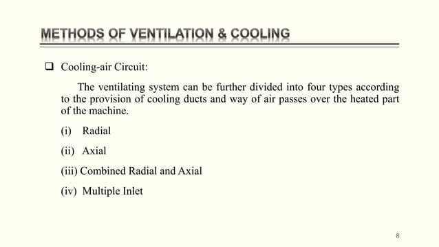 Heating cooling & ventilation: Methods of cooling & ventilation | PPTX