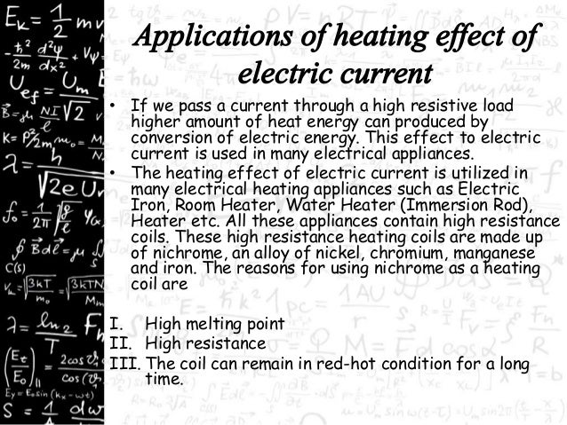 Heating effect of electric current, Physics, Electricity