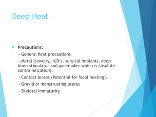 HEATING MODALITIES ELECTROTHERAPY.ppt | Skin and Dermatology | Diseases ...