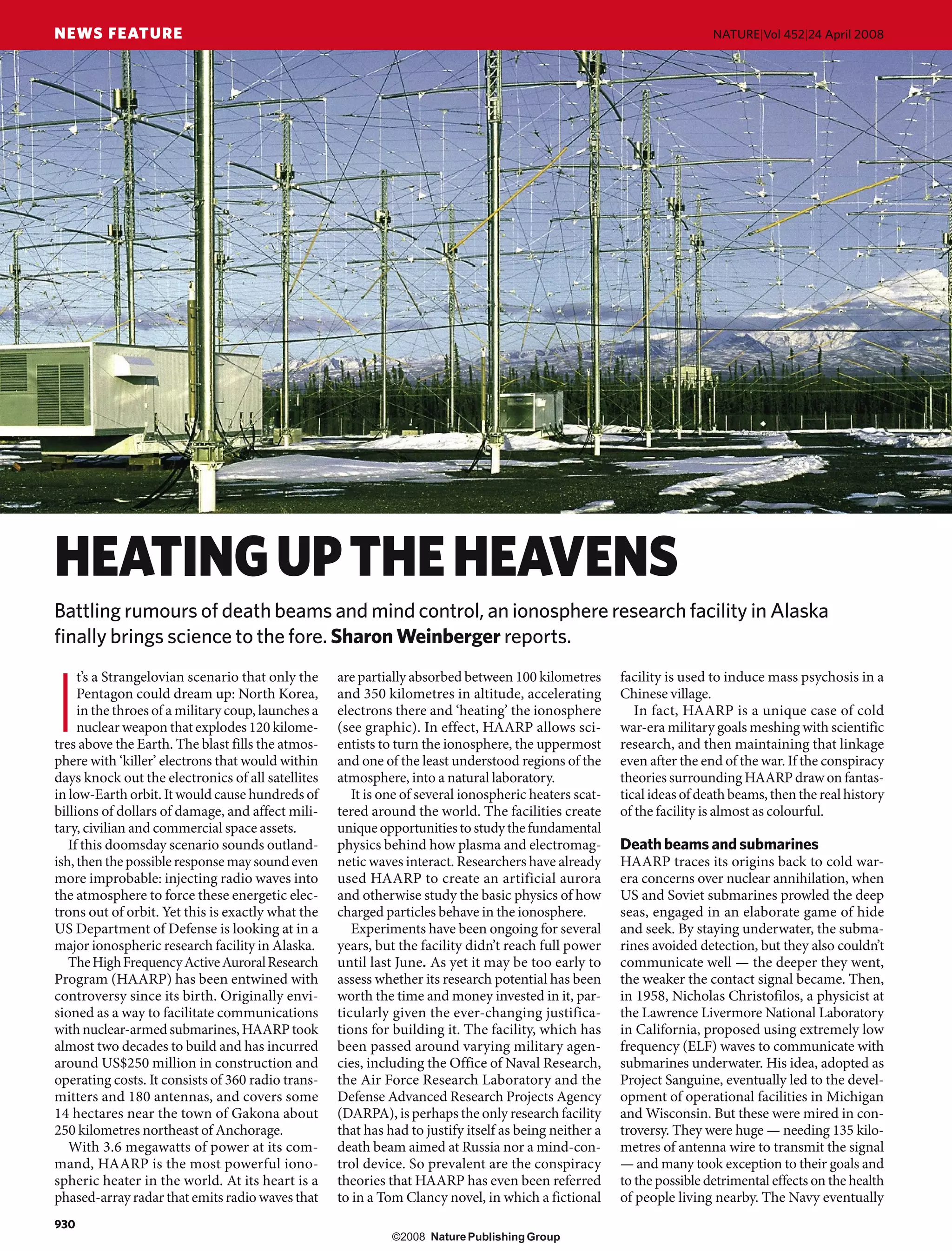 HAARP: Heating up the heavens | PDF