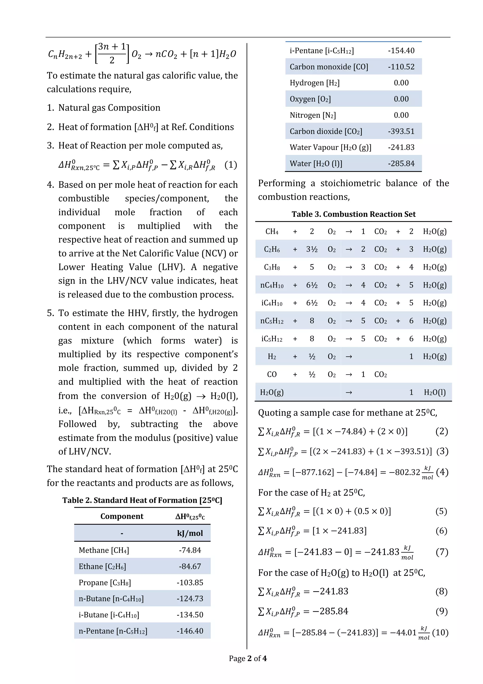 Heating Value Estimation for Natural Gas Applications | PDF