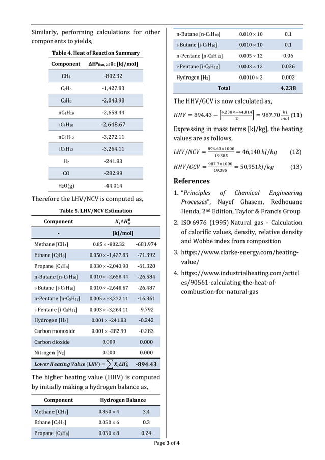 Heating Value Estimation for Natural Gas Applications | PDF
