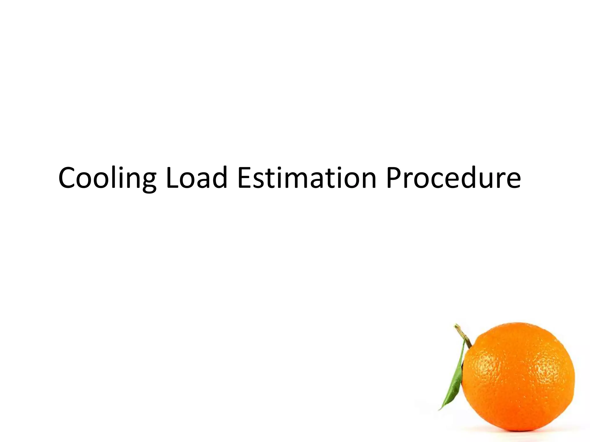 HVAC Cooling Load Calculation | PPT