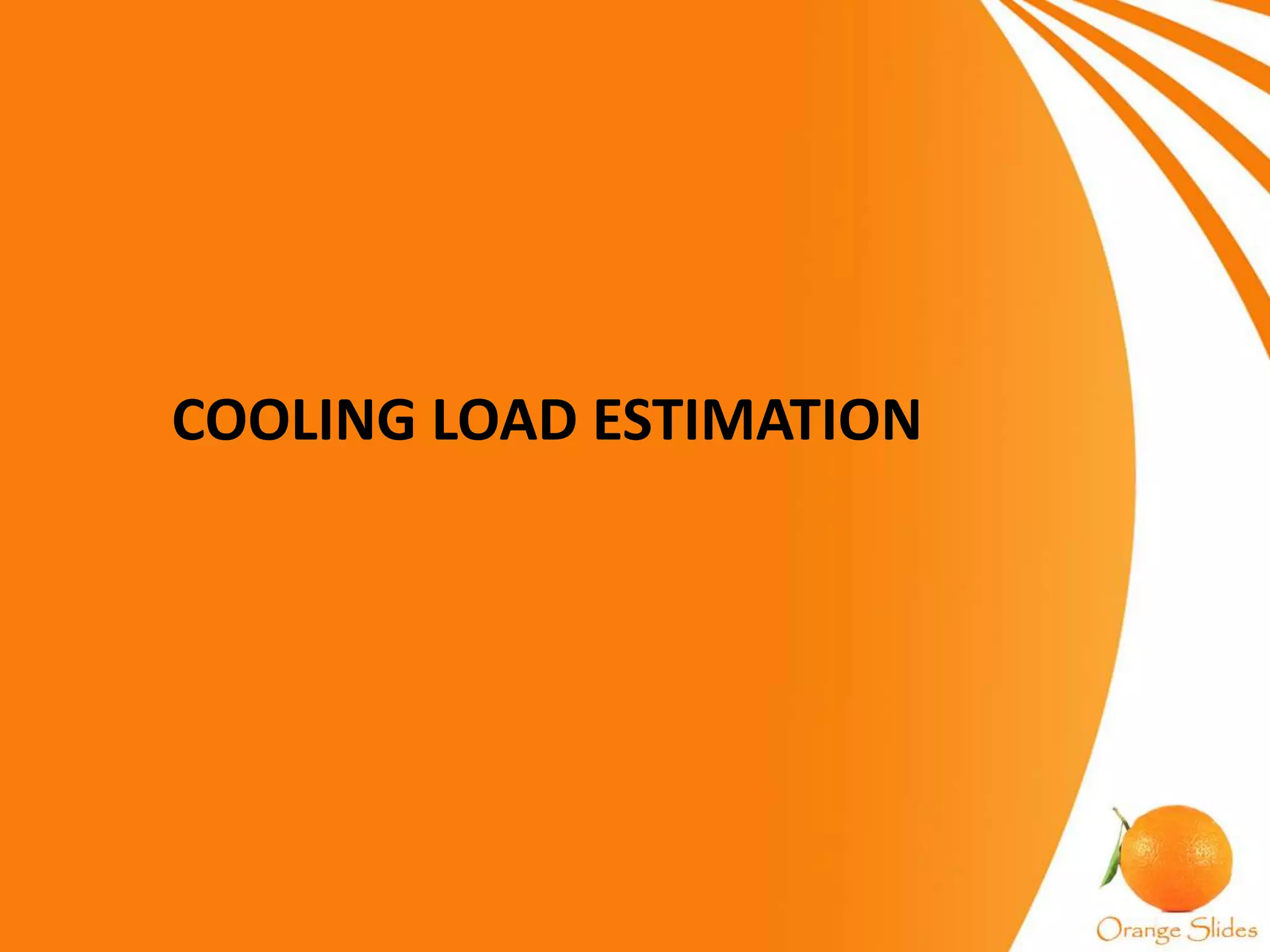 HVAC Cooling Load Calculation | PPT