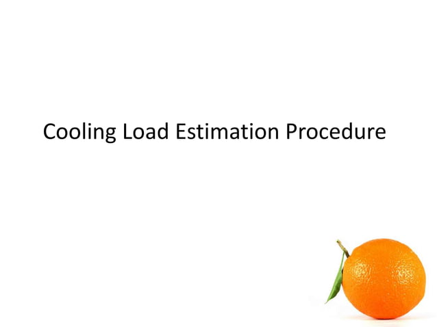HVAC Cooling Load Calculation | PPT