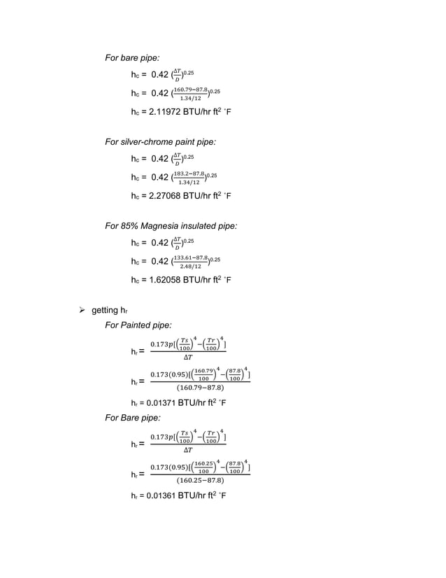 Heat loss in bare and lagged pipes | PDF | Chemistry | Science
