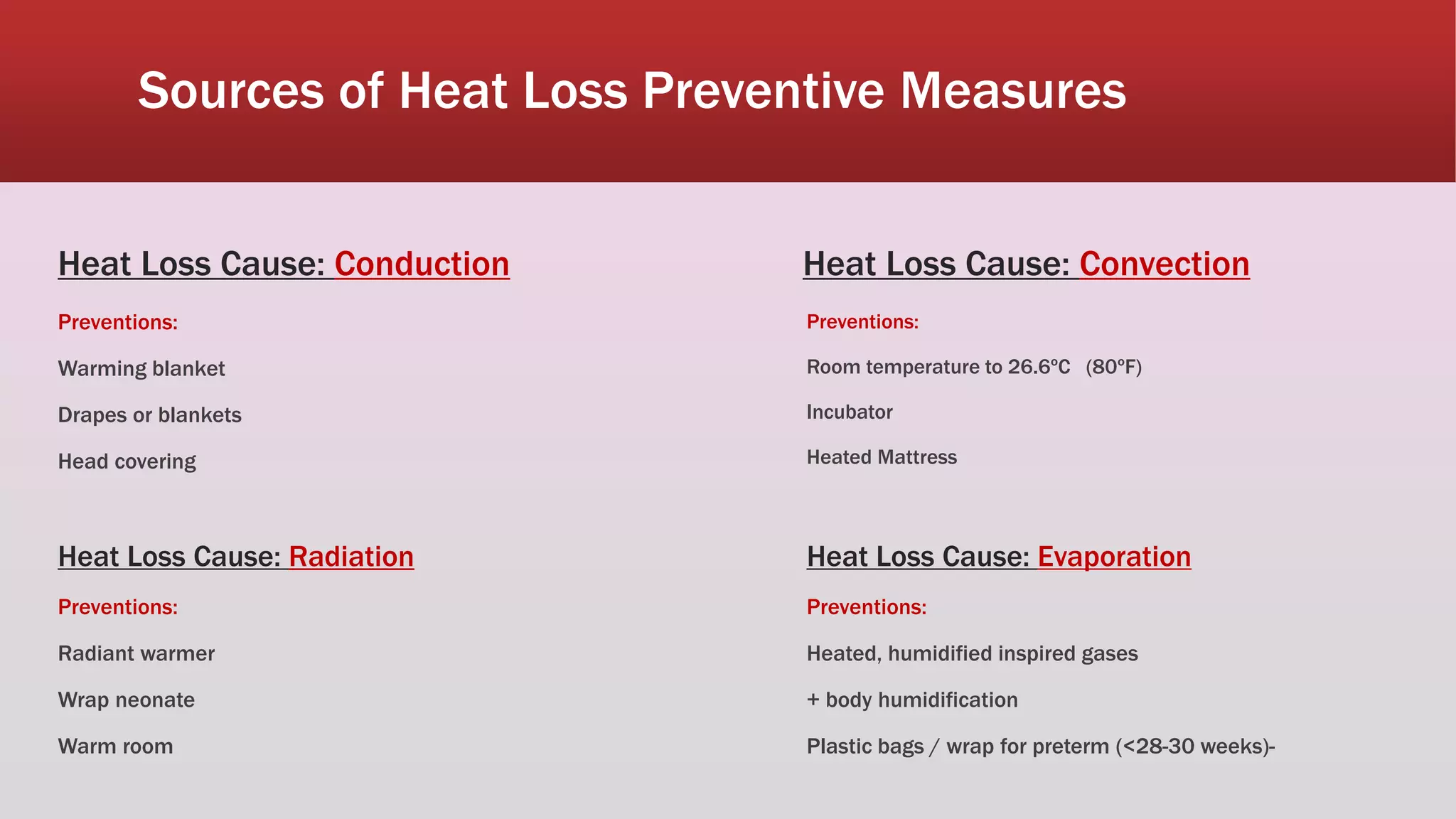 Heat Loss Prevention in Neonates | PPTX