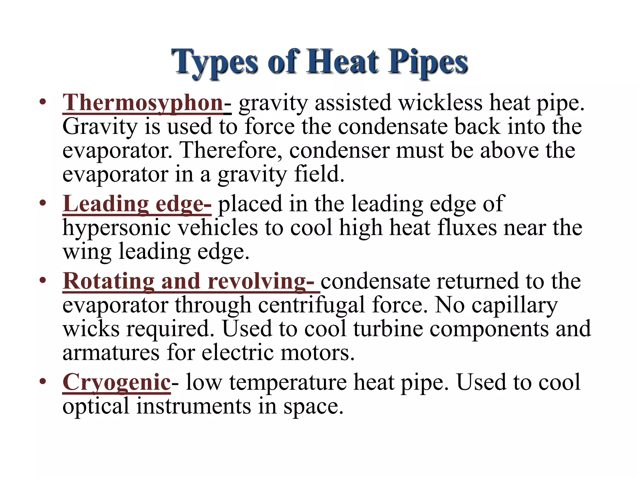 Heat Pipe Seminar Presentation PPT | PPTX