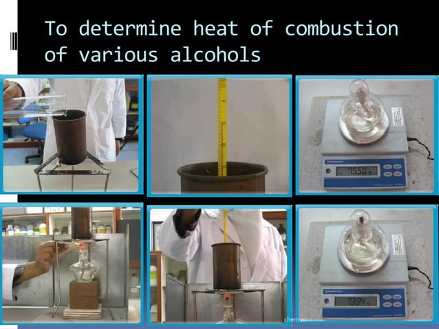 Heat of combustion of Various Alcohols | PDF