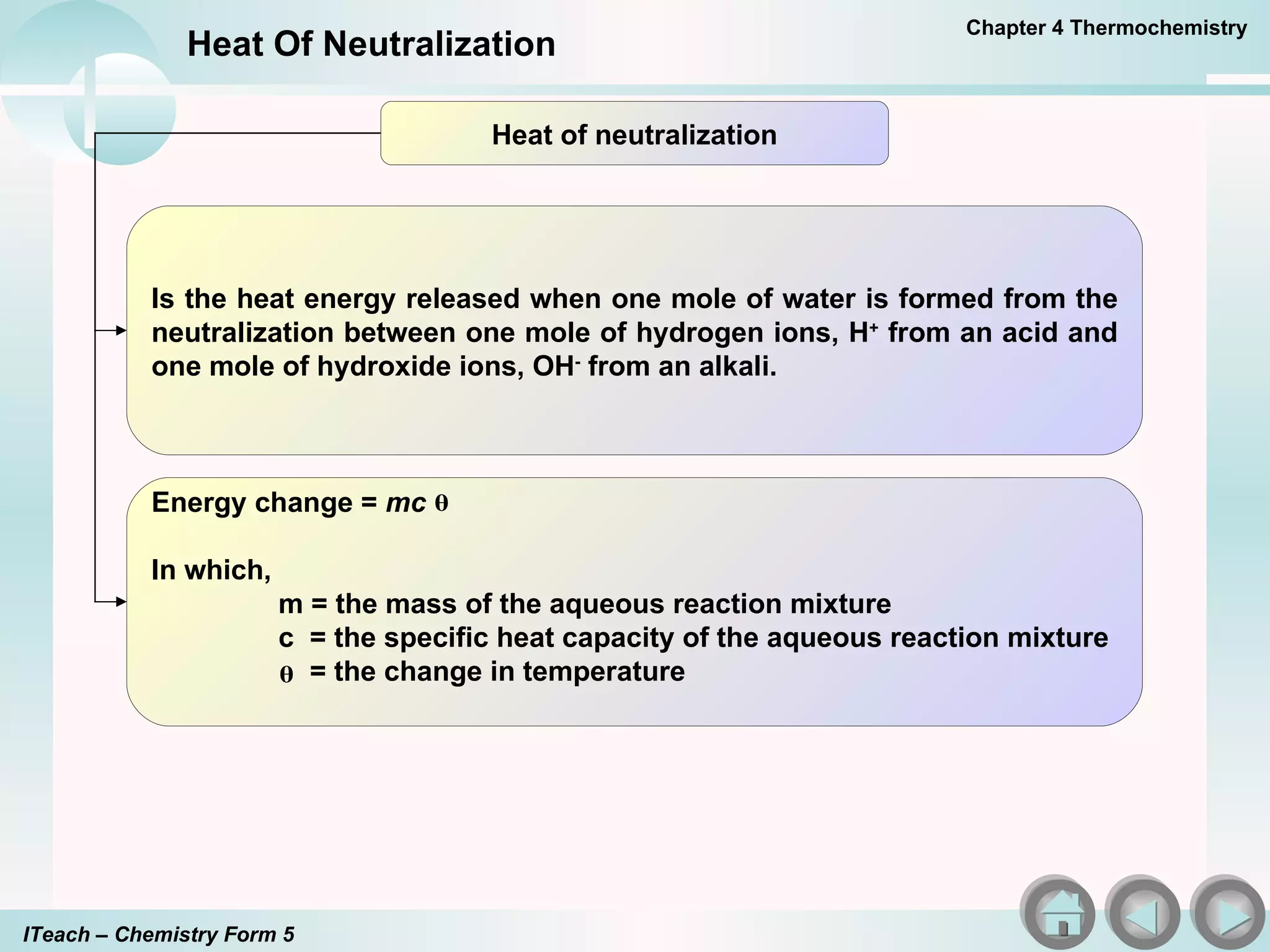 Heat of neutralization | PPT