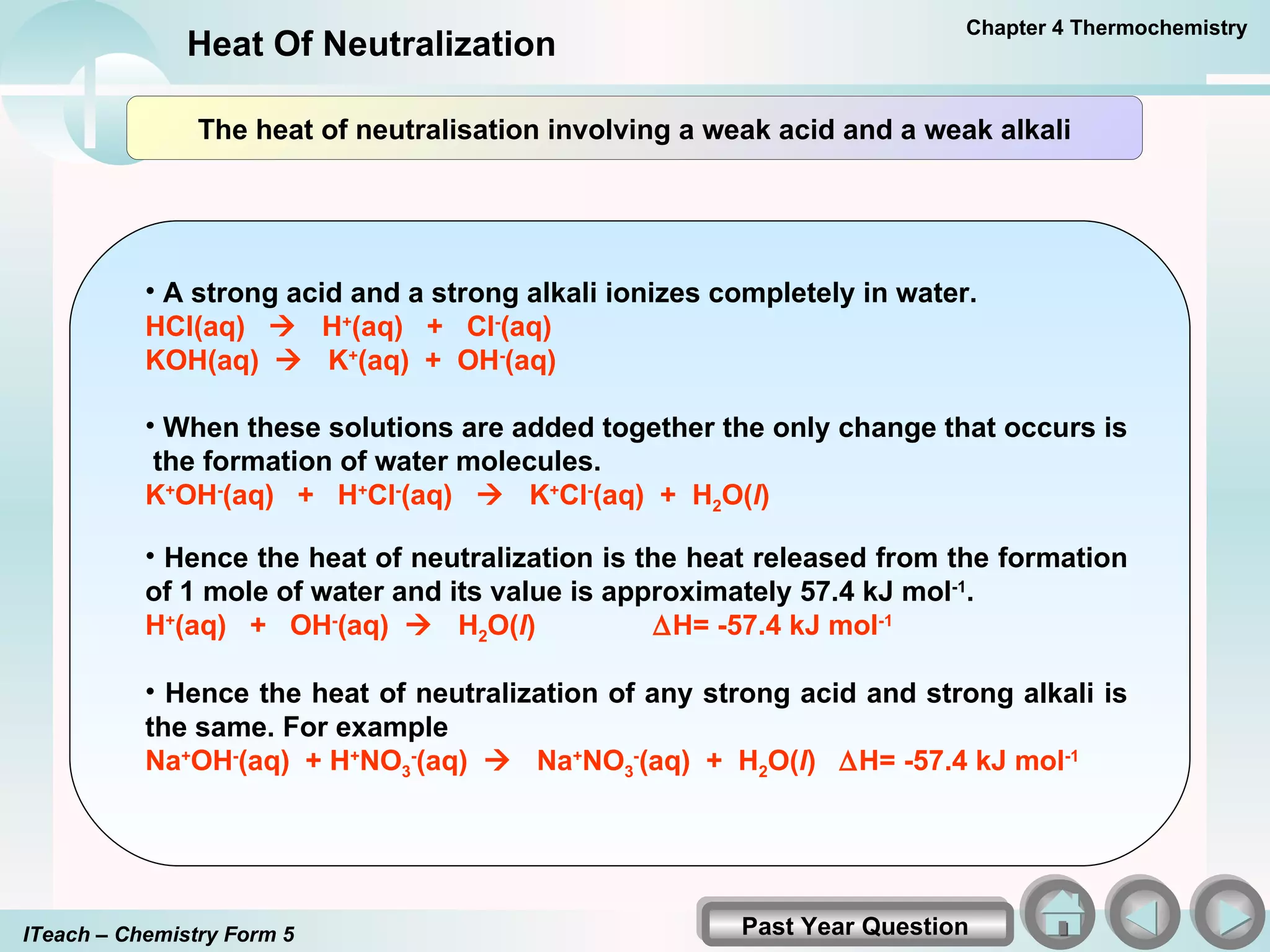 Heat of neutralization | PPT