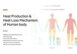 Heat Production & Heat Loss Mechanisms in Human Body | PDF