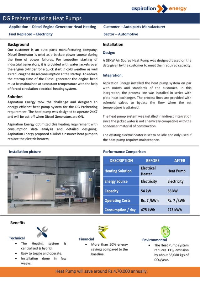 Heat Pump case studies Aspiration Energy | PDF