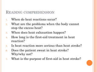 Heat reactions of the human body(hoangthihang)(1) | PDF